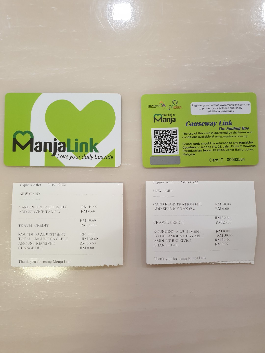 Manja Link Bus Travel Cards, Everything Else on Carousell