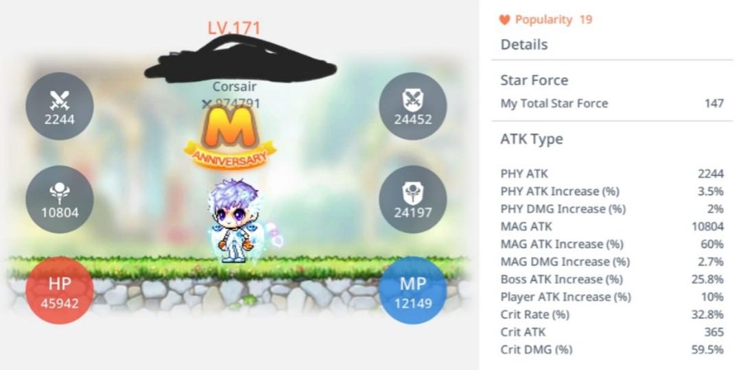 Maplestory M account a2scania corsair, Video Gaming, Gaming Accessories ...