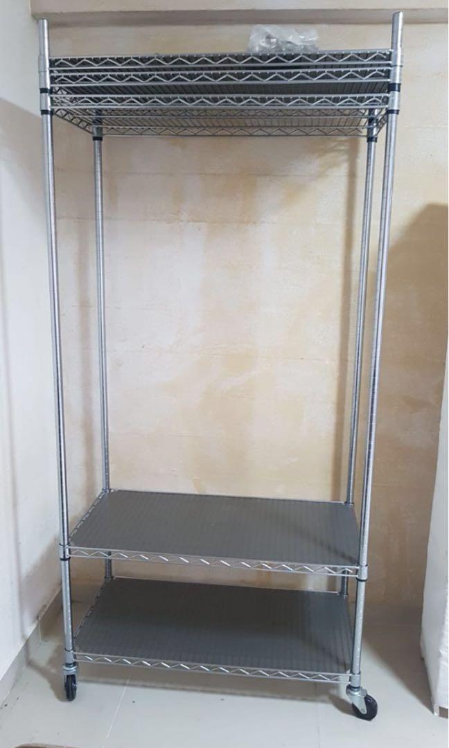 Metal Rack Shelf (MOVING OUT SALE), Furniture & Home Living, Furniture ...