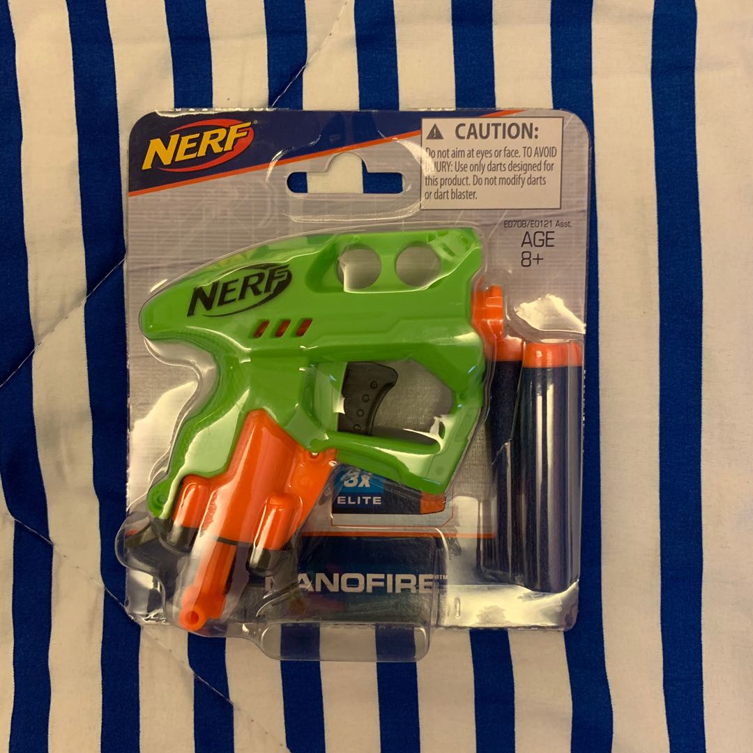 Nerf N-strike Nanofire - Green, Hobbies & Toys, Toys & Games on Carousell
