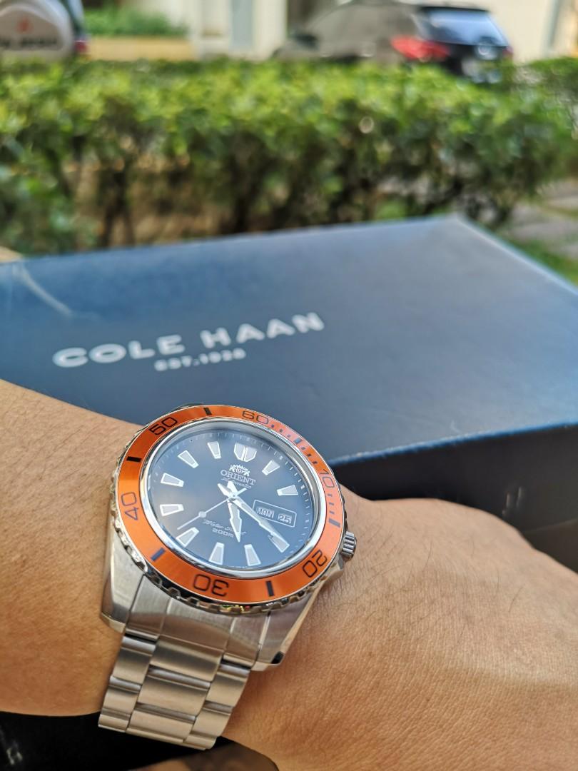 Orient Mako XL Orange Bezel, Men's Fashion, Watches & Accessories ...