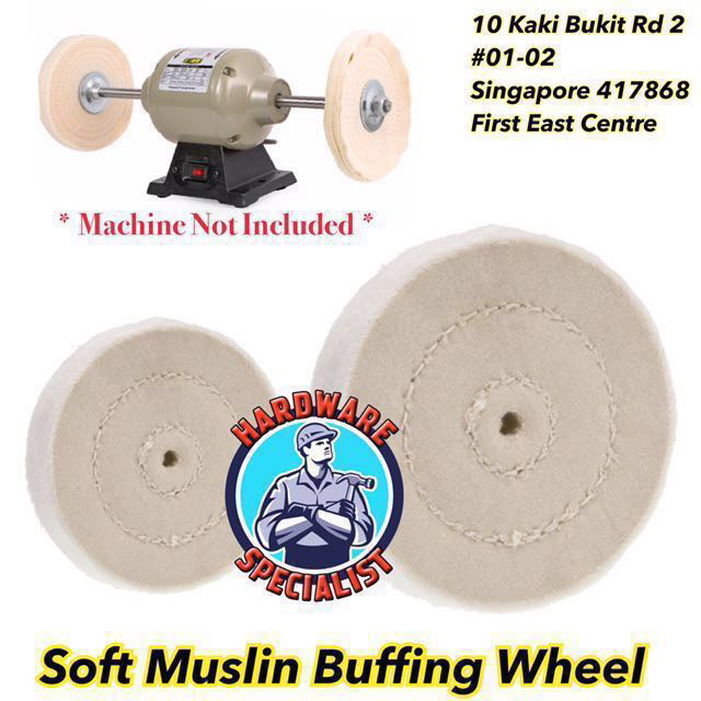 Soft Muslin Buffing Wheel (Bench Grinder) (1 Piece), Furniture & Home ...