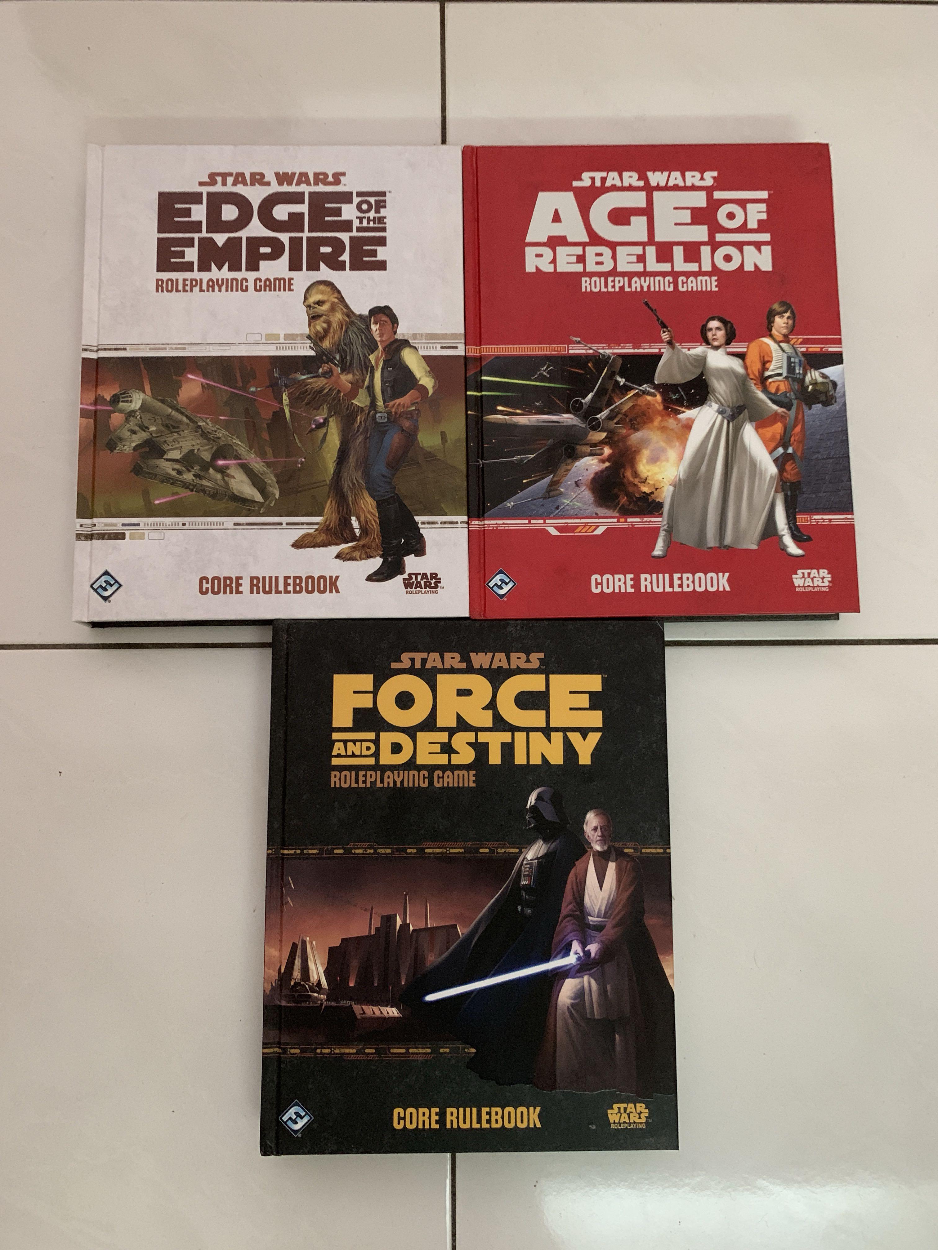 Star Wars Roleplaying Game (RPG) Core Rulebooks (by Fantasy Flight ...