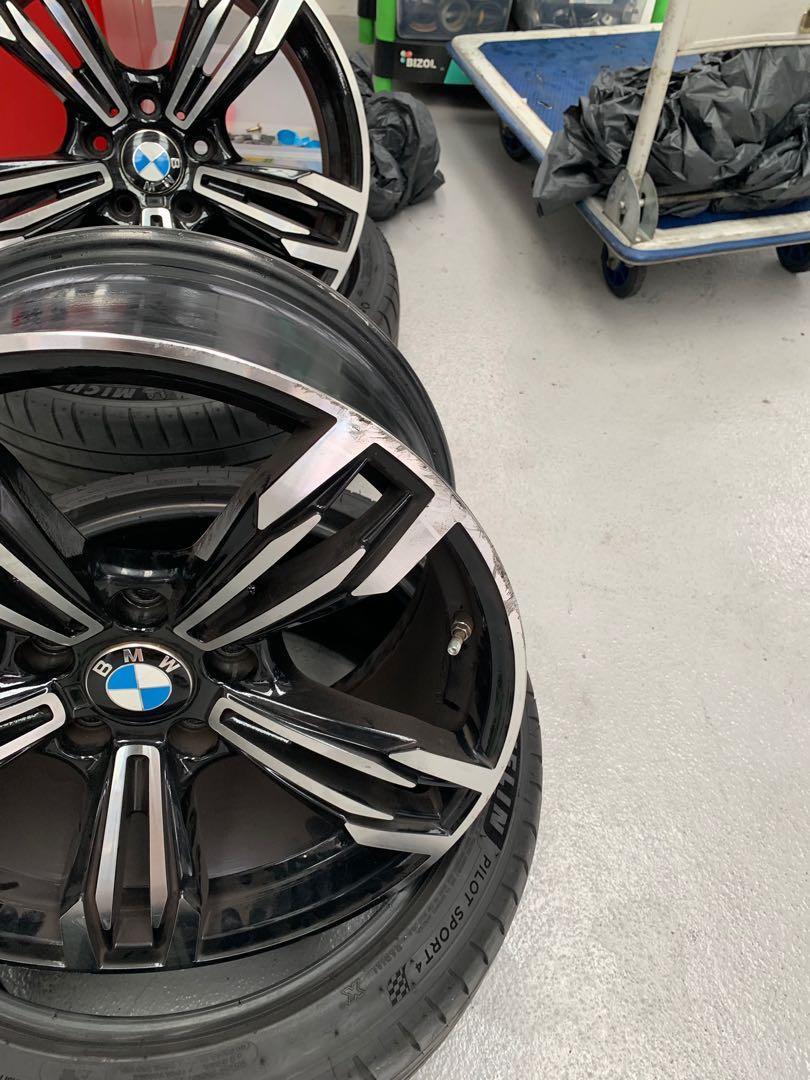 BMW M sport rims 18", Car Accessories, Tyres & Rims on Carousell