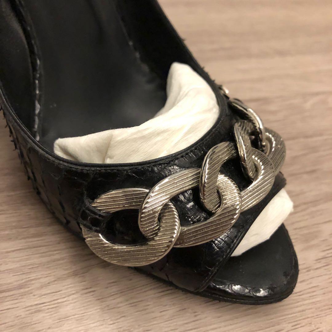 Chanel Python Heels, Luxury, Sneakers & Footwear on Carousell