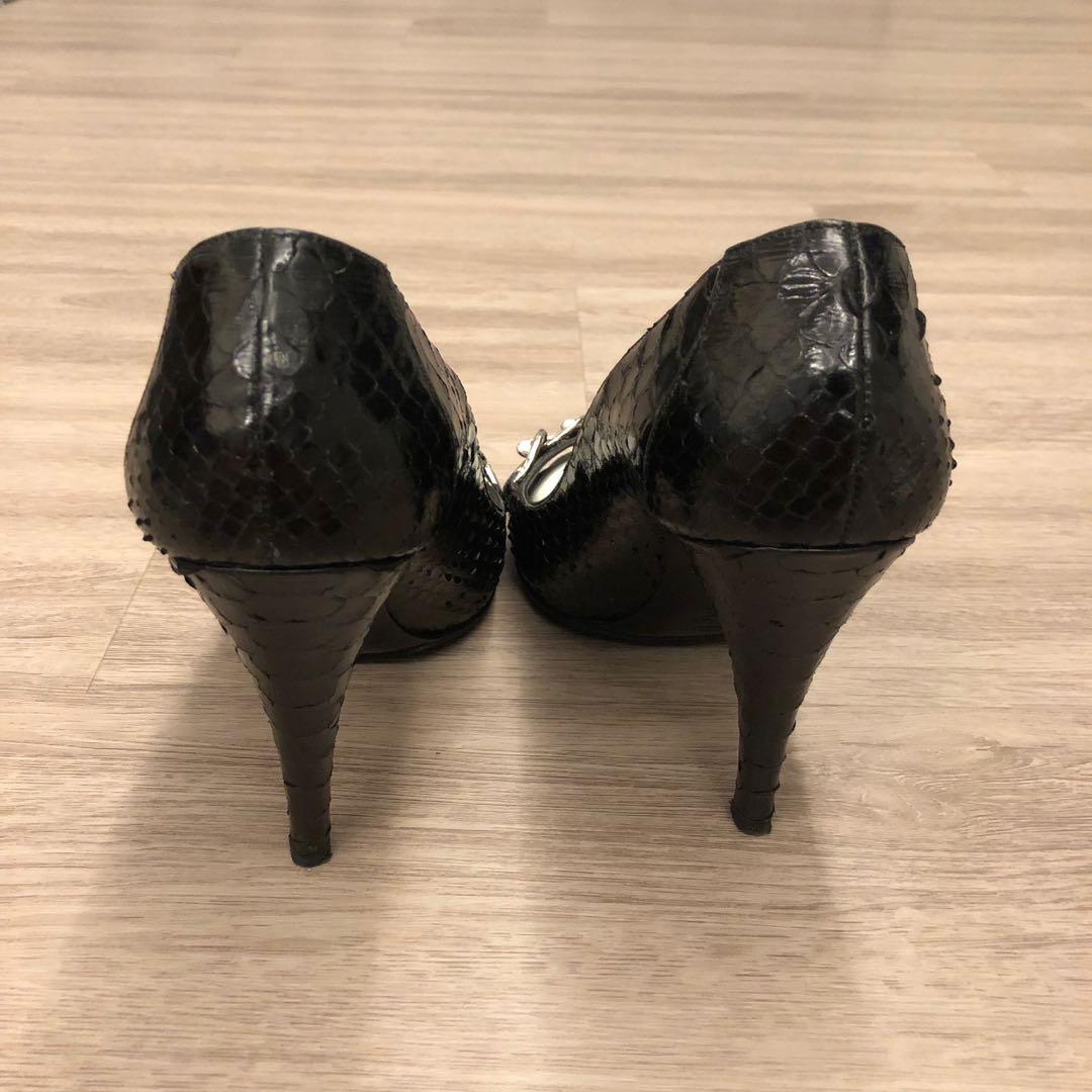 Chanel Python Heels, Luxury, Sneakers & Footwear on Carousell