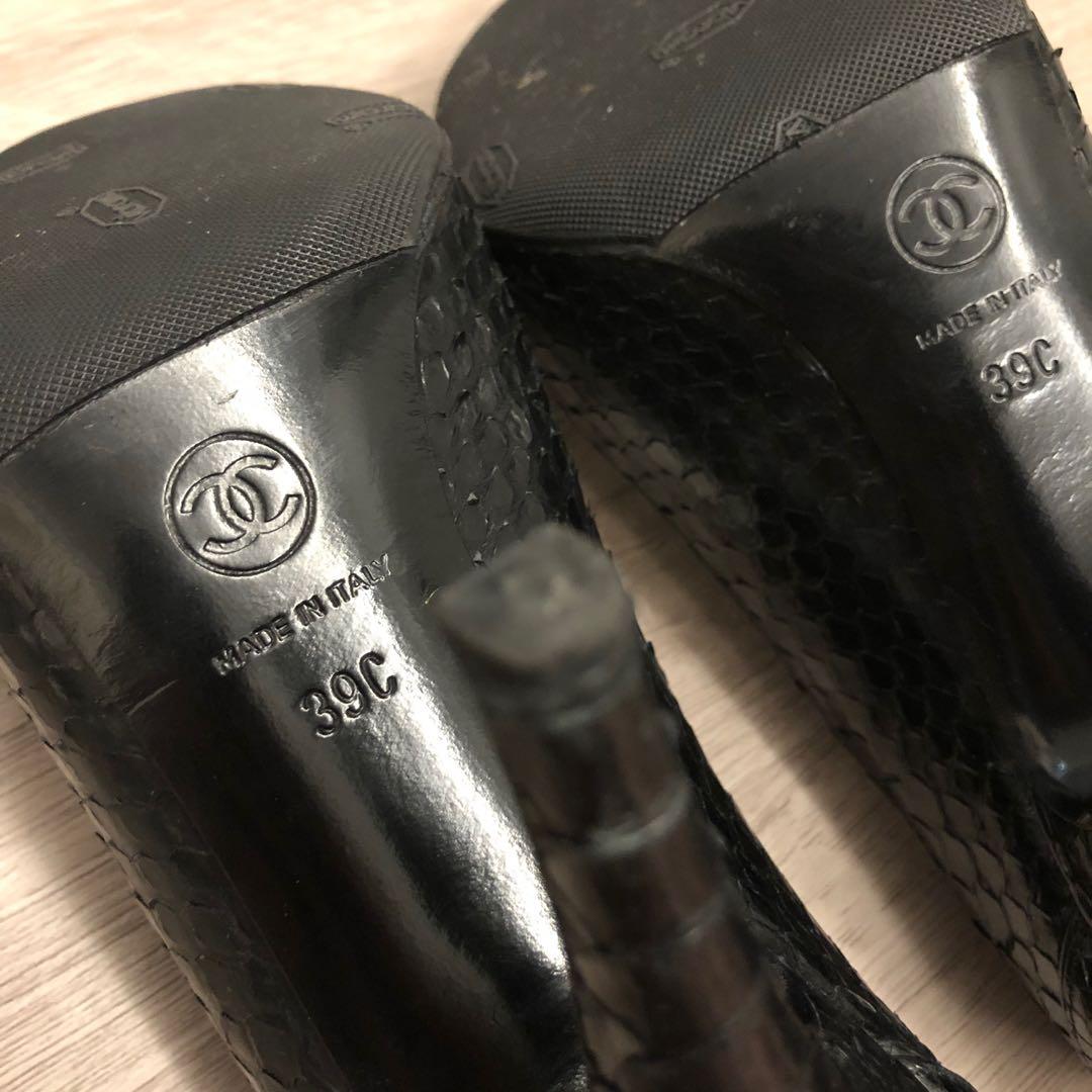 Chanel Python Heels, Luxury, Sneakers & Footwear on Carousell