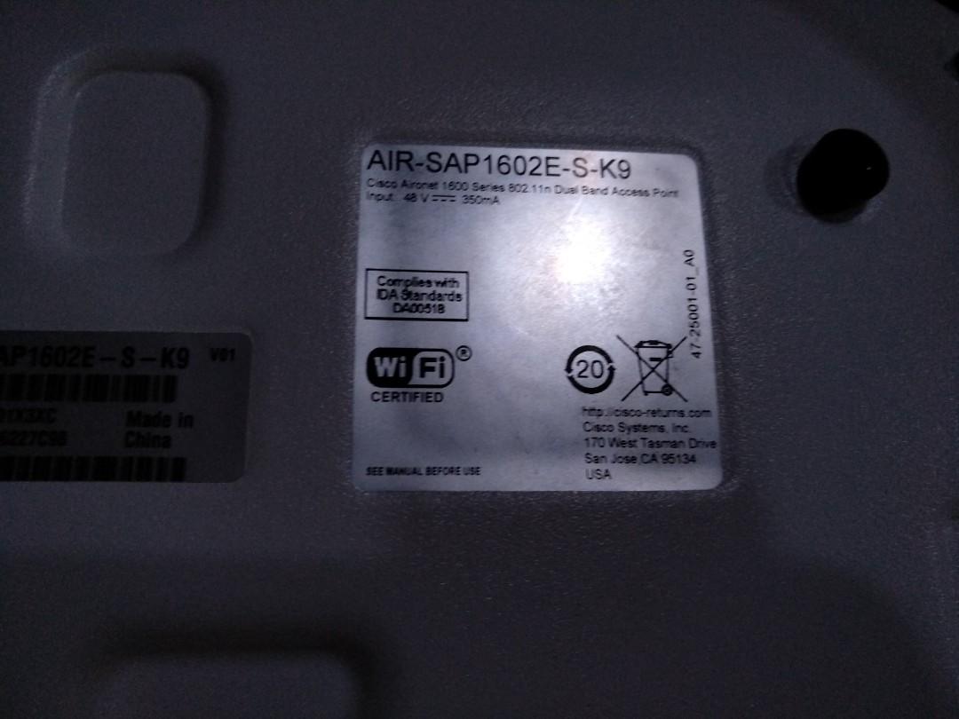 Cisco Access Point Aironet 1602e, Computers & Tech, Parts & Accessories ...
