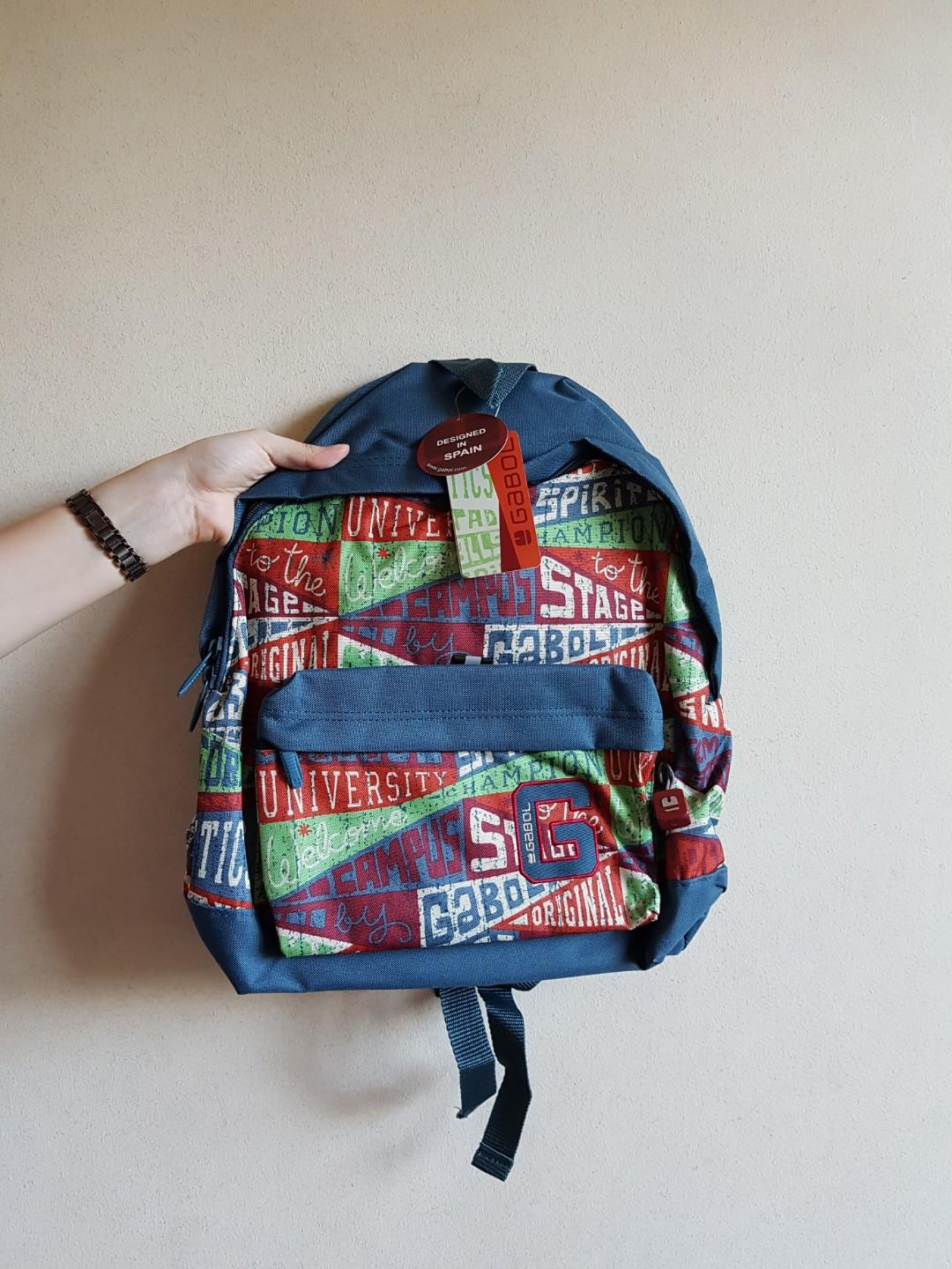 Gabol Navy Blue Classic Backpack, Women's Fashion, Bags & Wallets ...