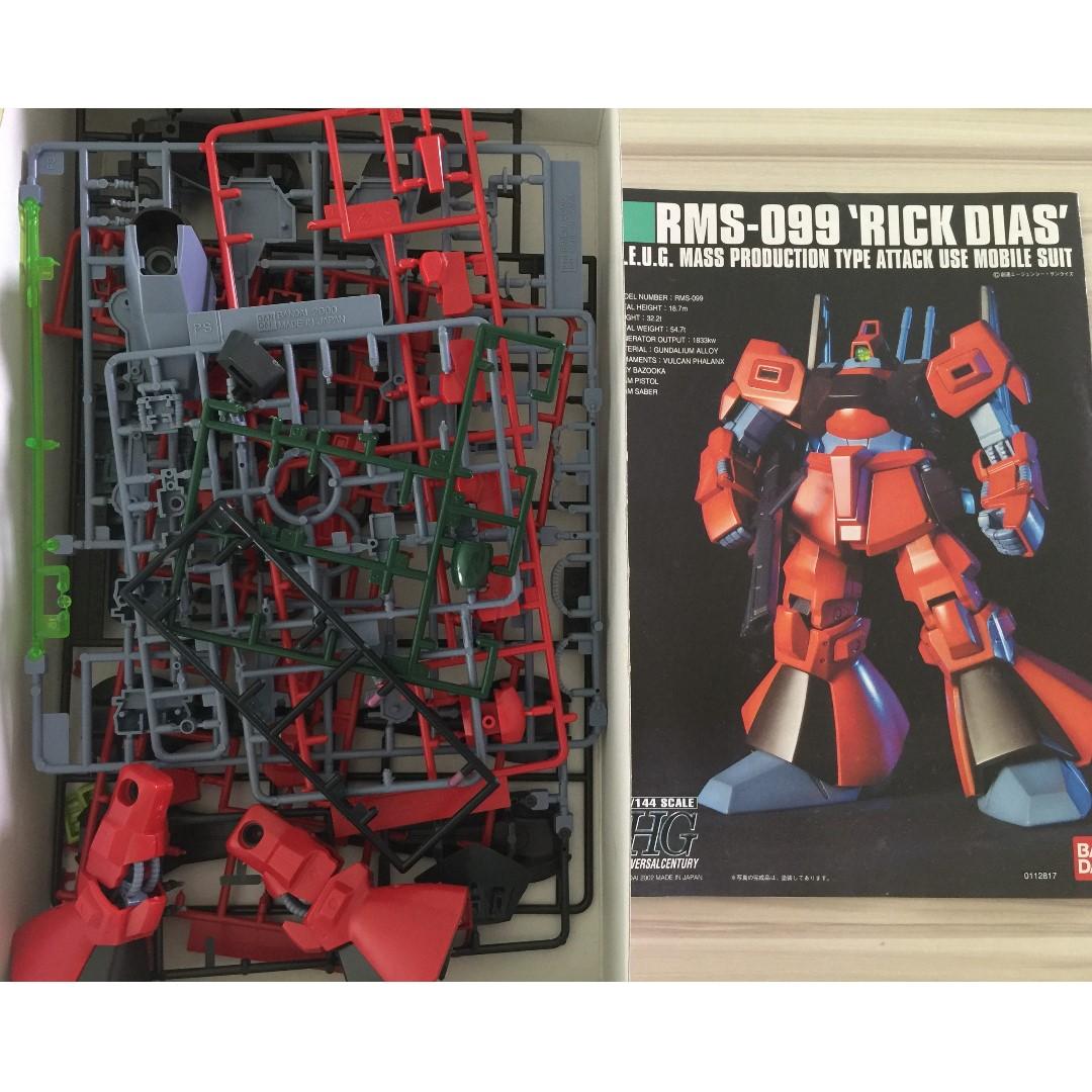 Gundam RMS-099 Rick Dias 1/144 Scale HGUC, Hobbies & Toys, Toys & Games ...