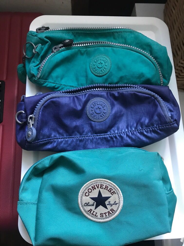 Kipling and converse pencil cases, Women's Fashion, Bags & Wallets ...