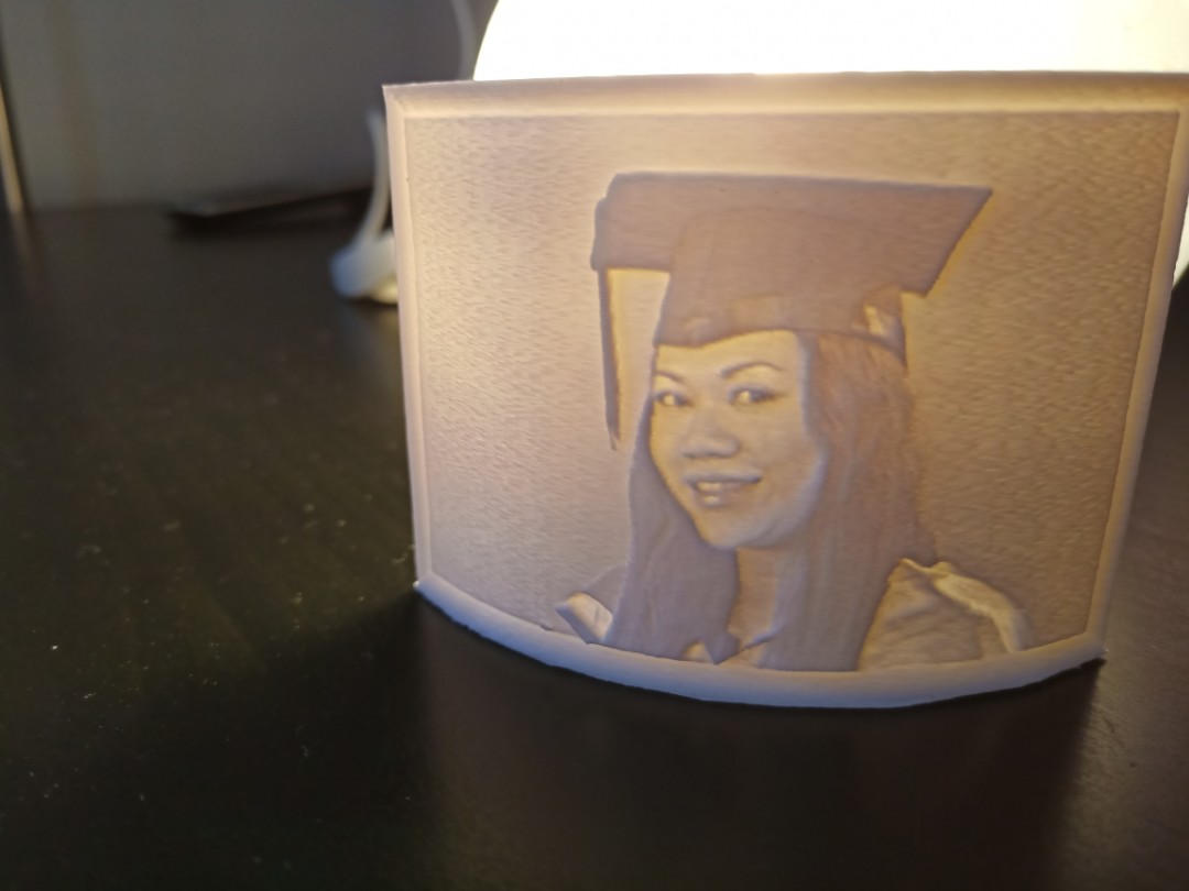 Lithophane 3d curved picture, Hobbies & Toys, Stationery & Craft, Art ...