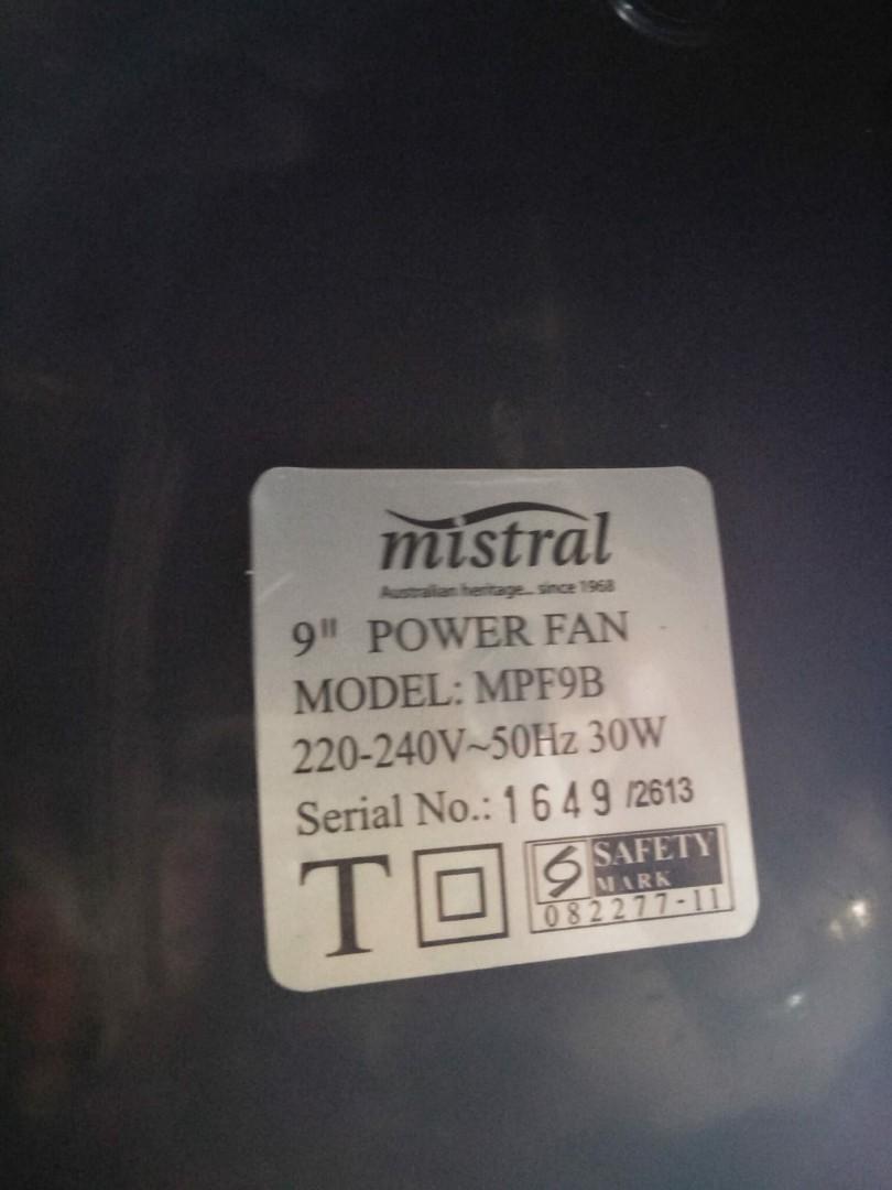 Mistral power fan, Furniture & Home Living, Lighting & Fans, Fans on ...