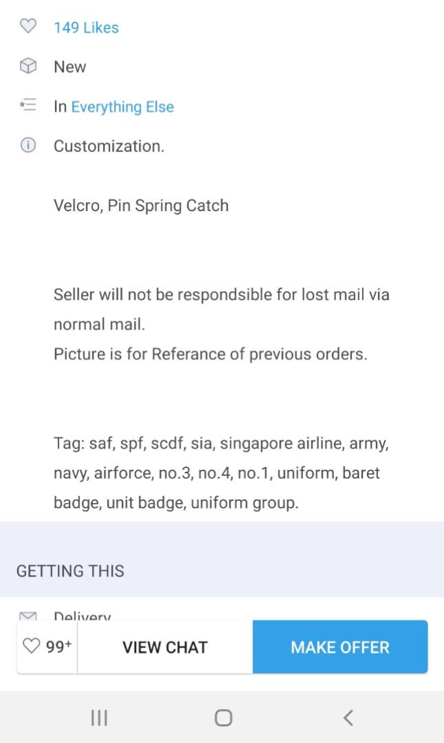 SAF,HTA,SCDF,SIA Name Tag, Everything Else on Carousell