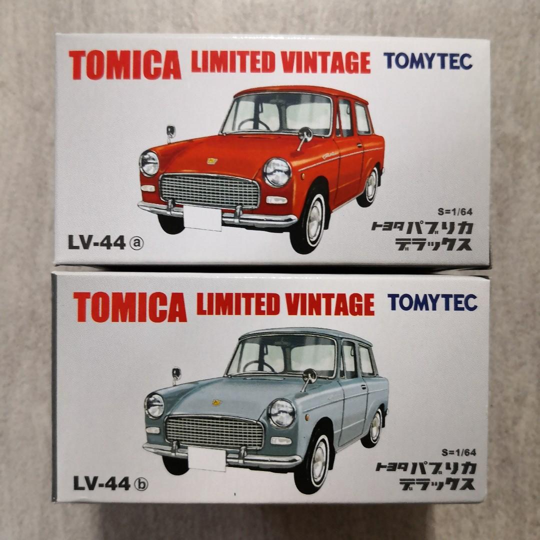 TOMYTEC LV-44a LV-44b TOYOTA PUBLICA DX TOMICA LIMITED VINTAGE 1/64, 興趣及遊戲, 玩具 & 遊戲類 - Carousell