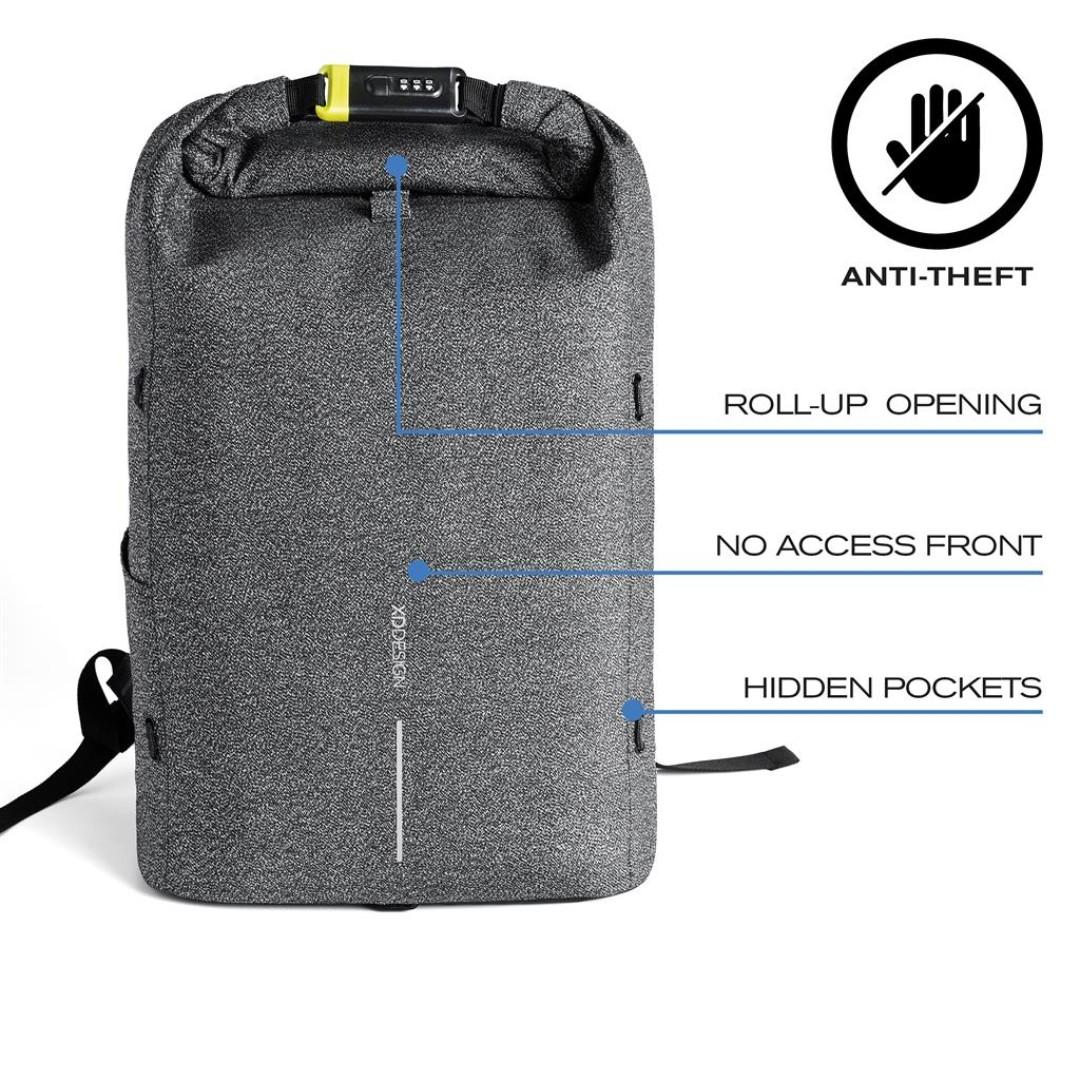XD DESIGN BOBBY URBAN ANTI-THEFT CUT-PROOF BACKPACK (GREY COLOUR), Men ...