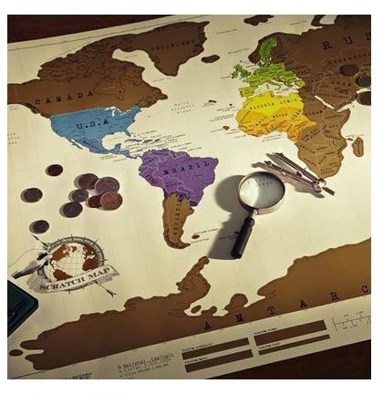 HomoHomo【白金刮刮地圖】Scratch Map Recesky 刷刷地圖 環遊世界地圖 旅行地圖 旅行記錄 可面交, 興趣及遊戲 ...