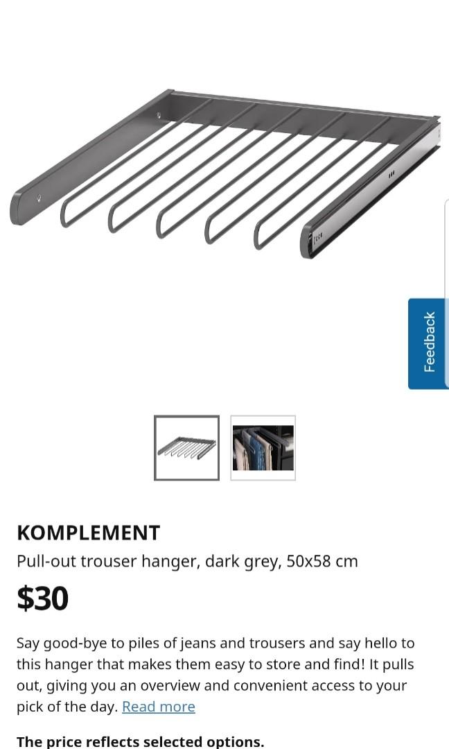IKEA Pull Out Trouser Hanger, Furniture & Home Living, Furniture ...