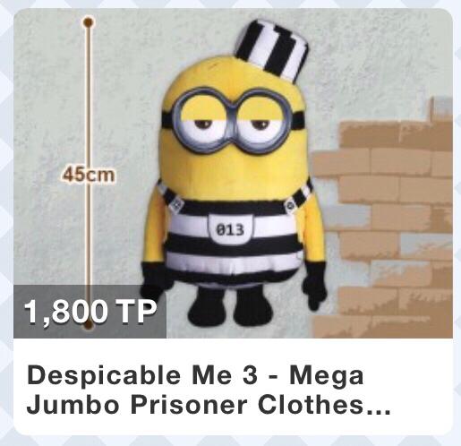 Minions 45cm Despicable Me 3 Prisoner Clothes Edition Plush Toy ...