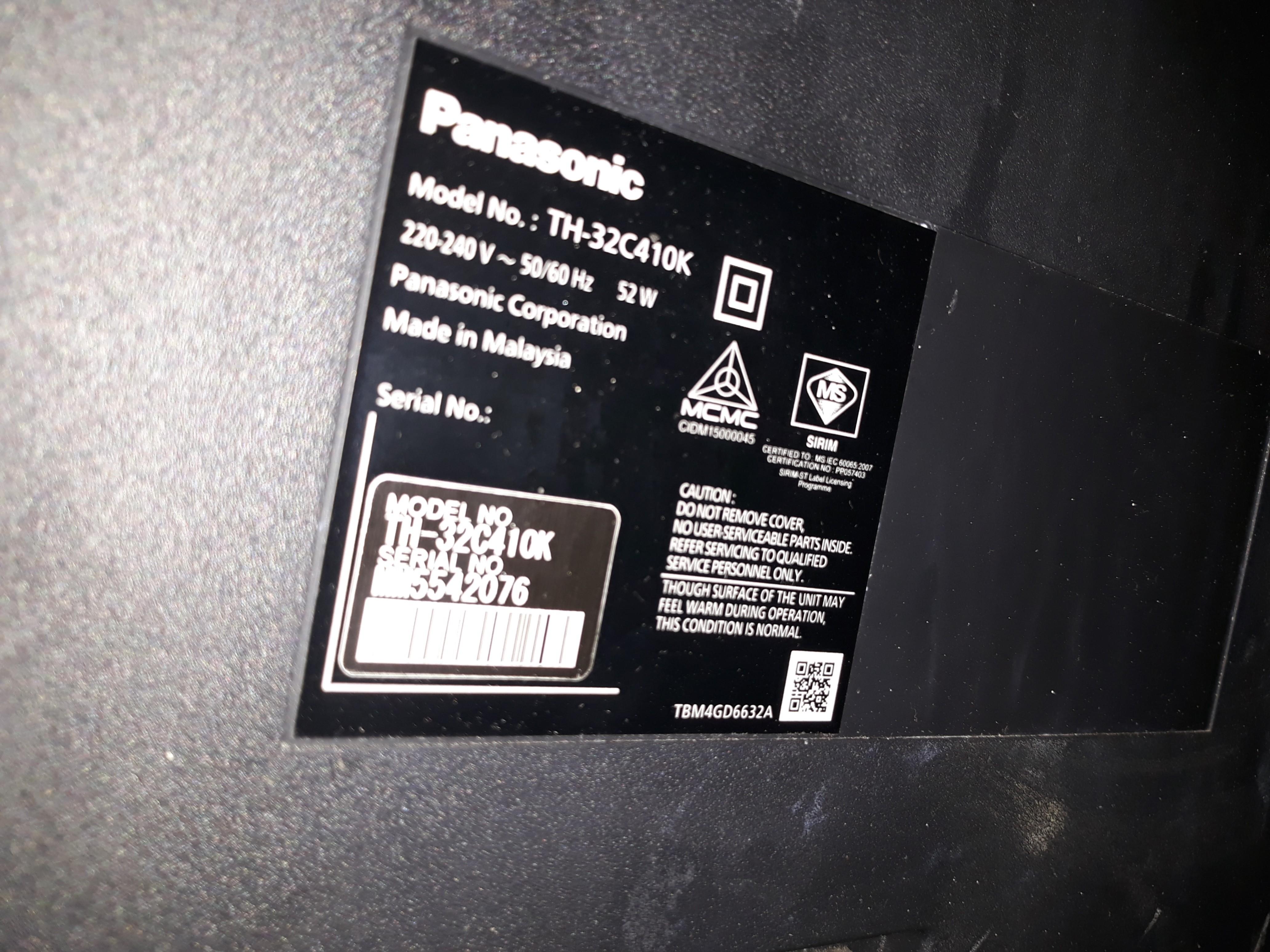 Power board Panasonic TV, TV & Home Appliances, TV & Entertainment, TV ...