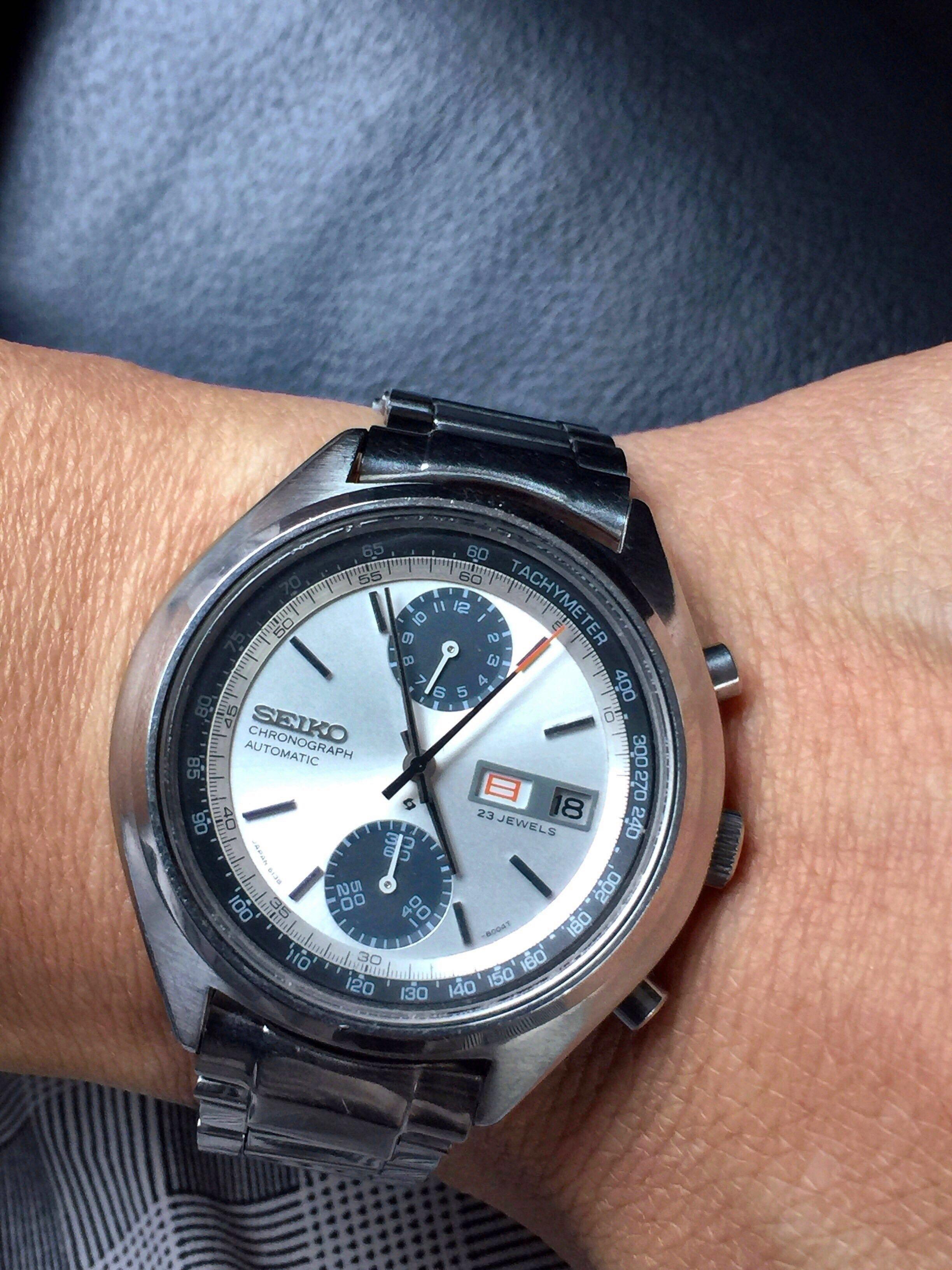 SOLD - Rare Seiko JDM 6138-8001 baby panda, Luxury, Watches on Carousell