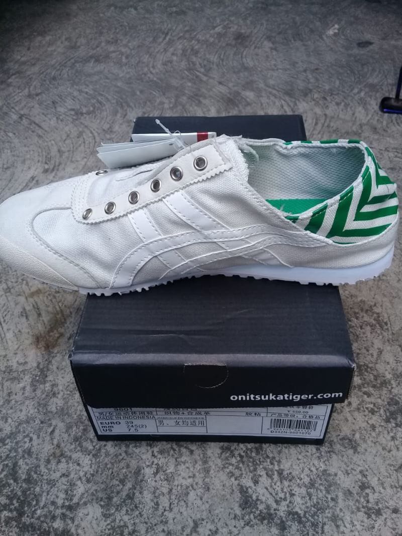 Sepatu Asics Onitsuka Tiger Mexico 66 Slip On White Light Sage Original ...