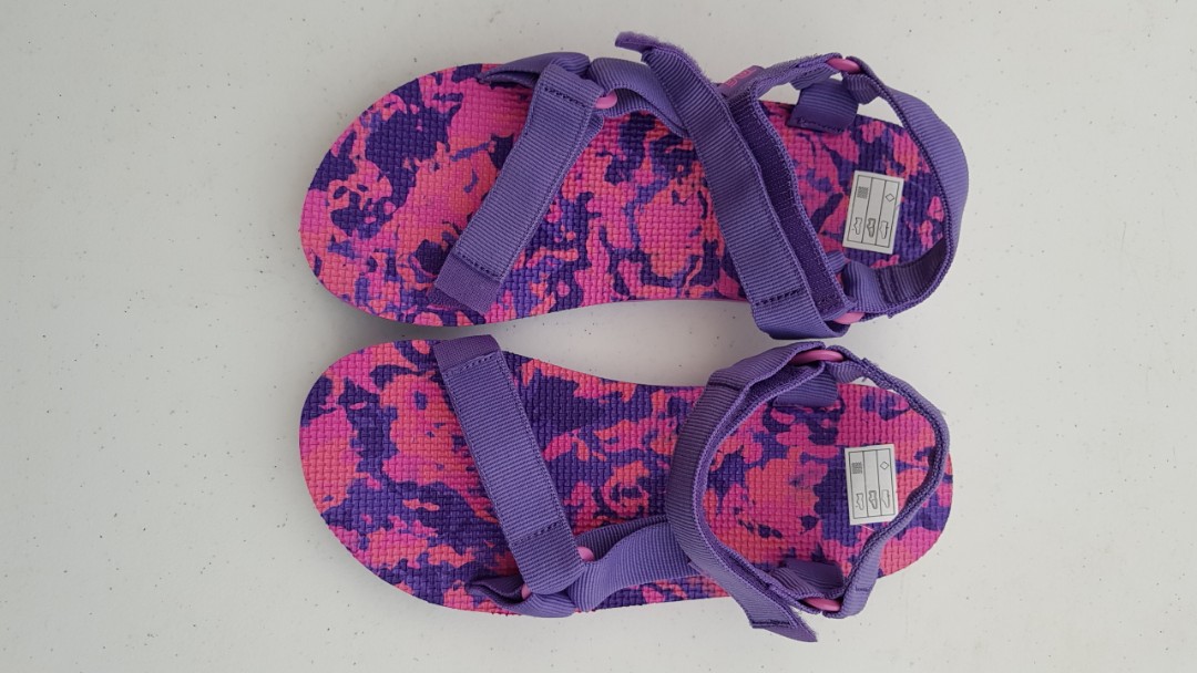 Teva Original Universal Purple /Marble, Women's Fashion, Footwear ...