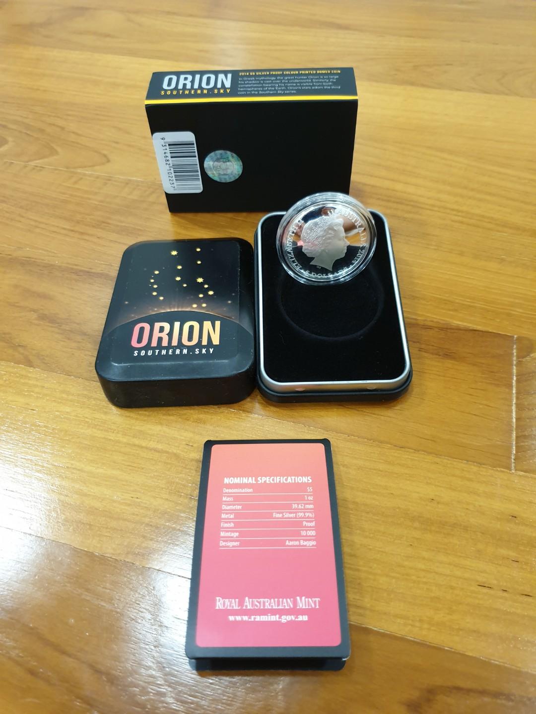 2012 2013 2014 Australia Southern Sky PROOF Silver CRUX PAVO ORION--3 ...