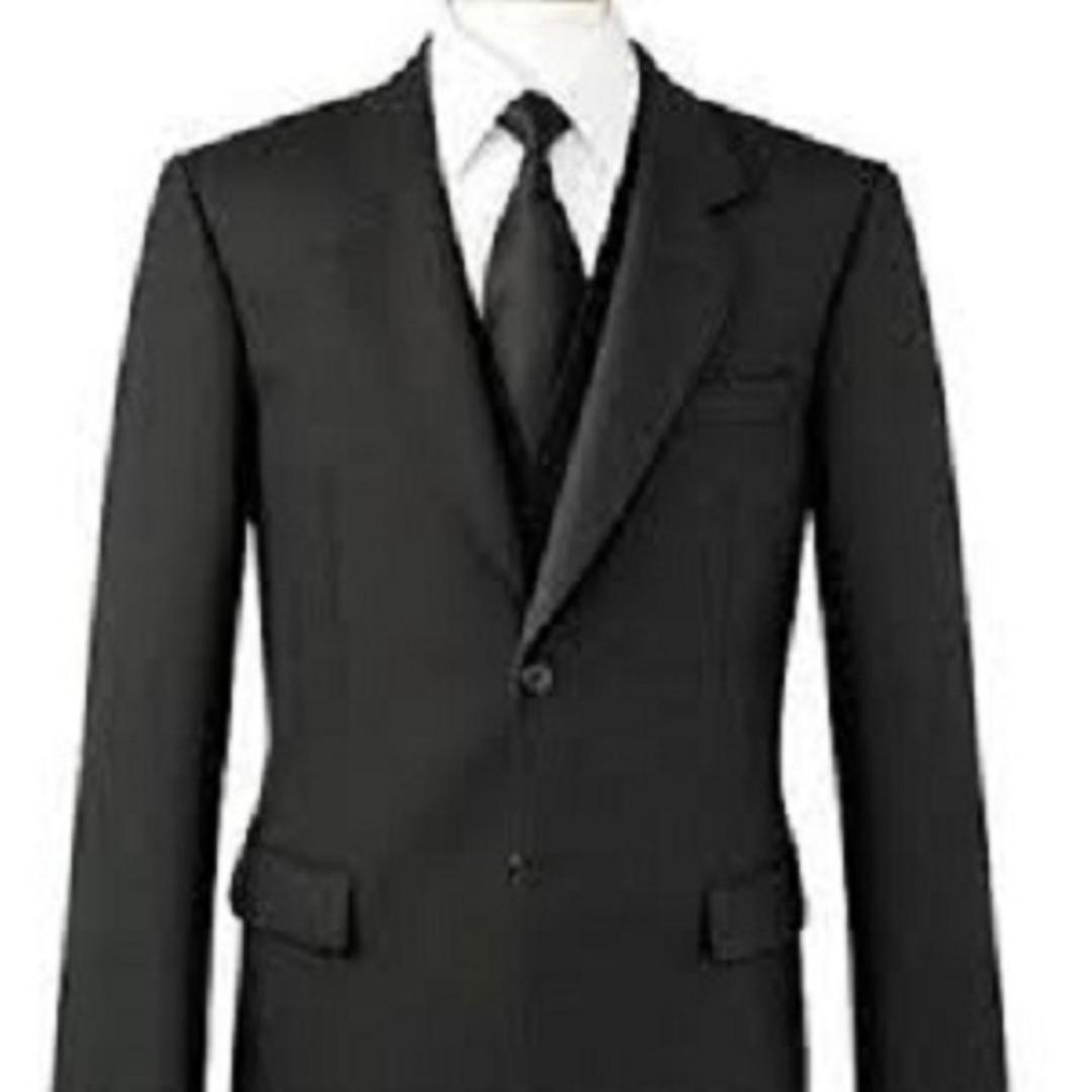Jas Pria Formal Hitam Bahan WOOL Asli, Fesyen Pria, Pakaian , Baju ...