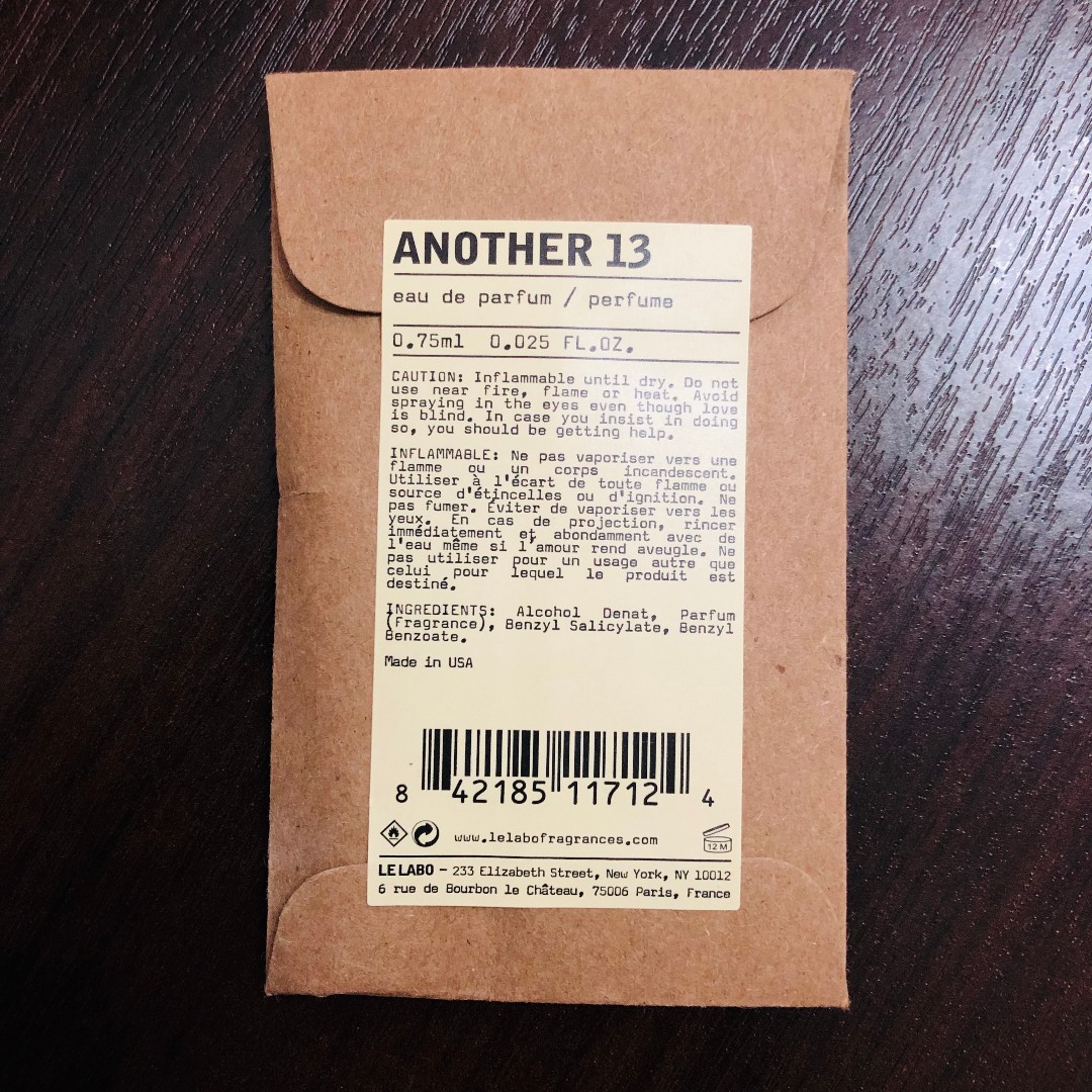 LE LABO Another 13 - Eau De Parfum - 0.75ml, Beauty & Personal Care ...