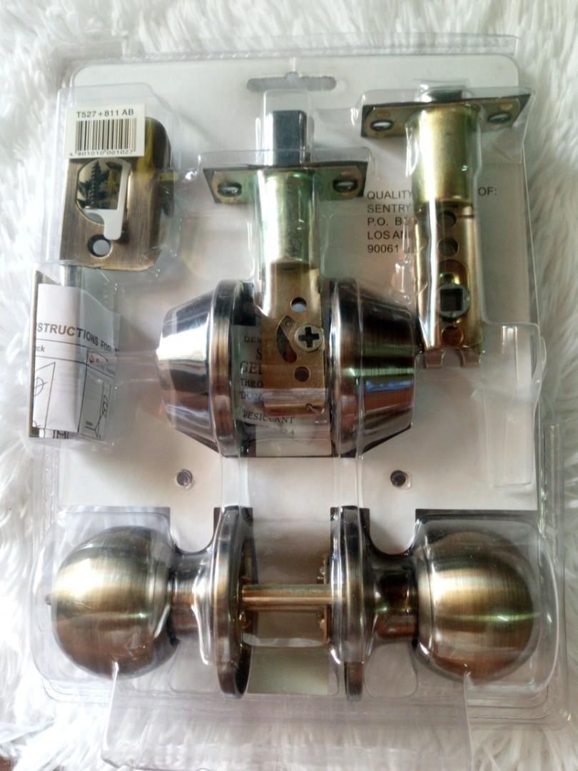 SENTRY Entry Lock & Deadbolt Combo Set Tubular Lockset, Furniture ...