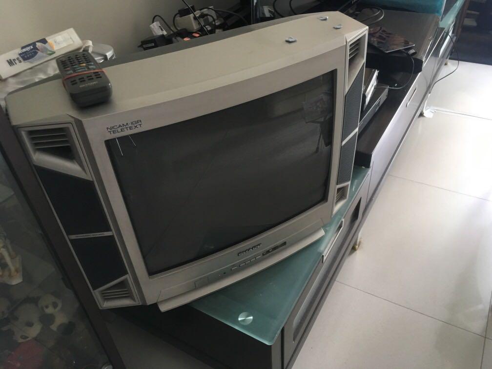 Sharp CRT TV, TV & Home Appliances, TV & Entertainment, TV on Carousell