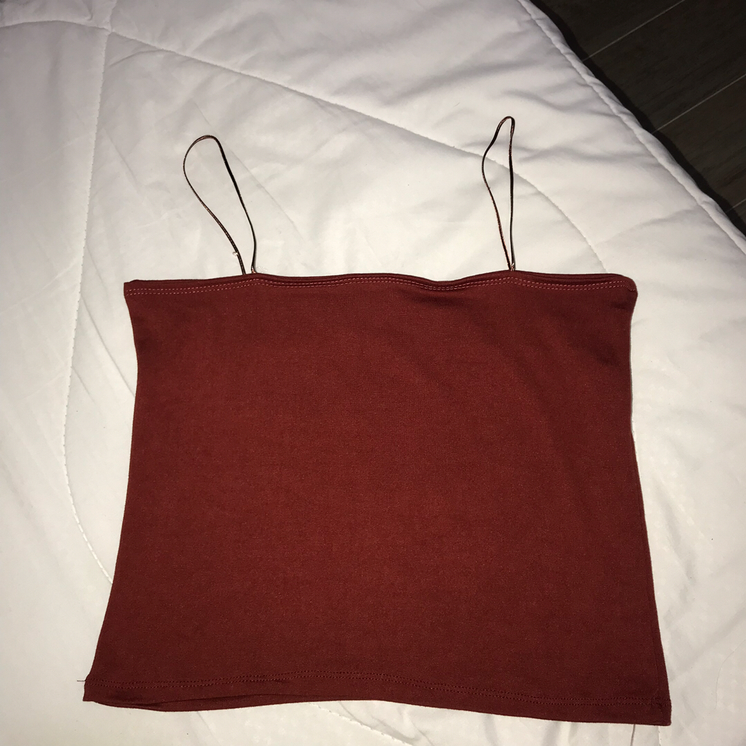 Straight Neck string top, Women's Fashion, Tops, Sleeveless on Carousell