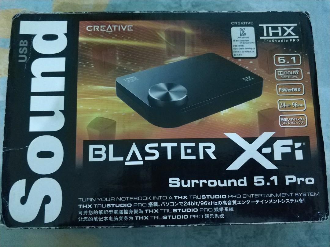 USB DAC Sound Card, Creative Labs-Sound Blaster XFI Surround 5.1 Pro ...