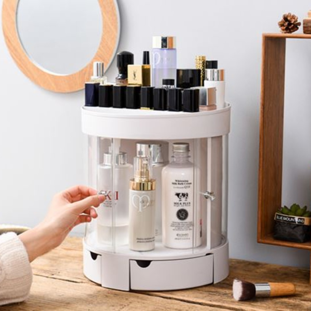 Makeup cosmetic storage acrylic box skincare jewellery organiser ...