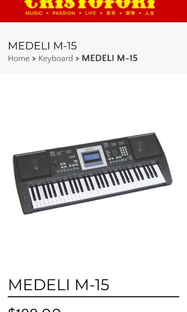 Medeli M15 keyboard, Hobbies & Toys, Music & Media, Musical Instruments ...