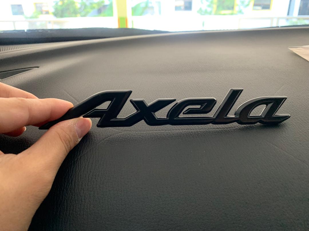 Metal pearl black Mazda Axela emblem, Car Accessories, Accessories on ...