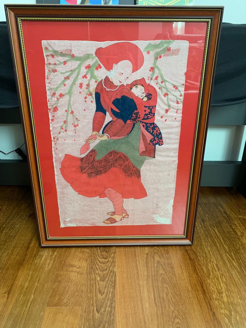 Picture frame - Vietnamese rice paper painting, Hobbies & Toys ...