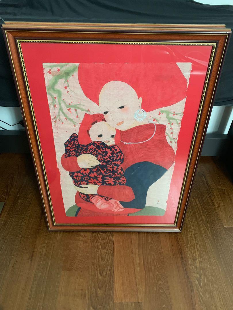 Picture frame - Vietnamese rice paper painting, Hobbies & Toys ...