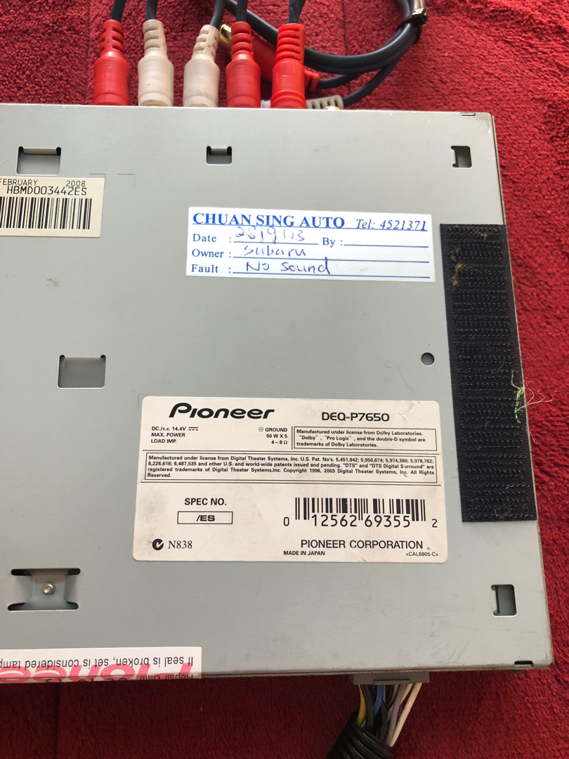 Pioneer DEQ-P7650 Multi Channel Audio Processor, Car Accessories ...