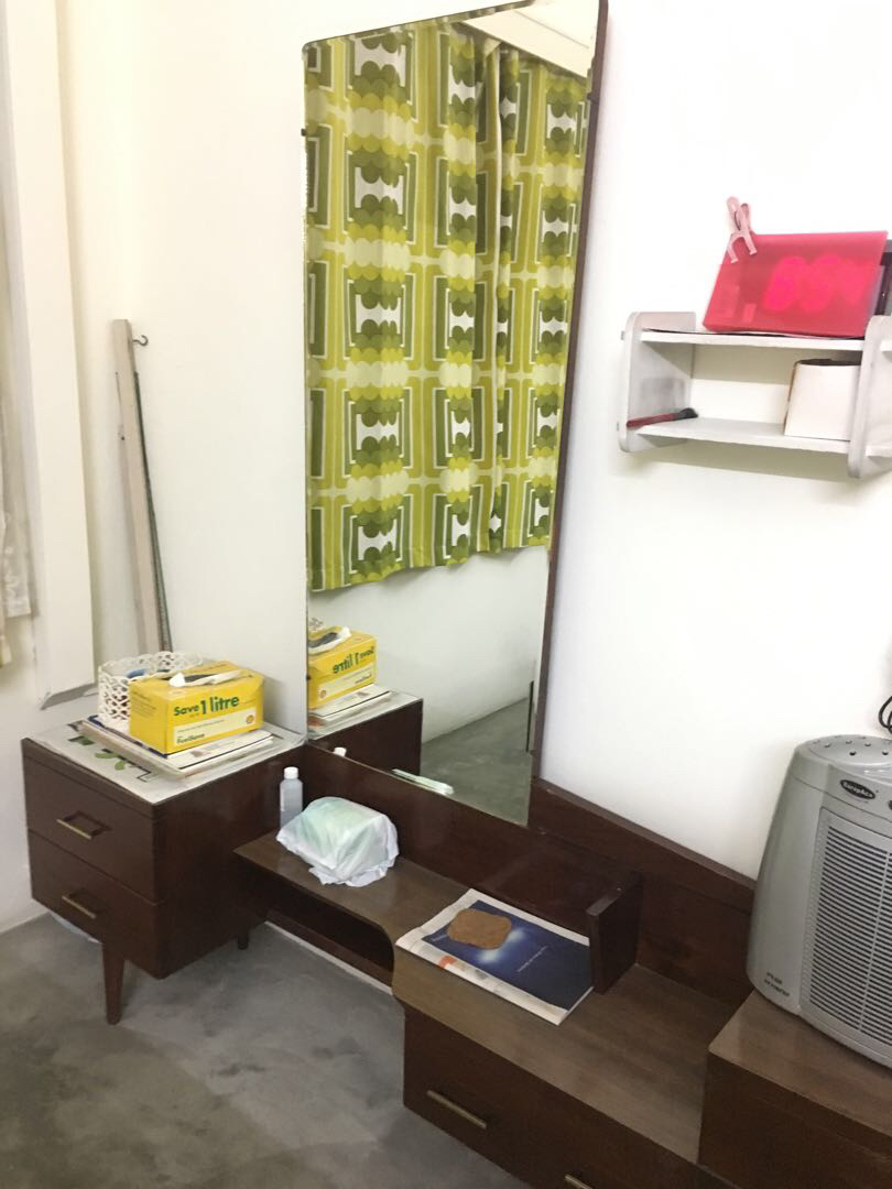 Retro Dressing Table With Mirror, Furniture & Home Living, Furniture ...