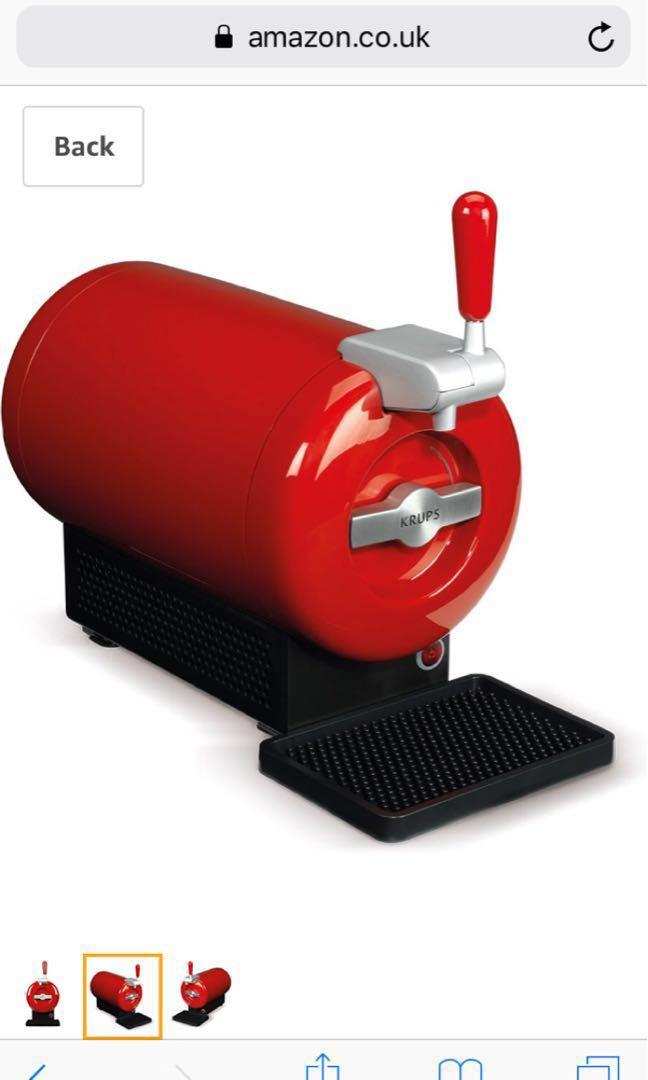 THE SUB Draught Beer Tap for Home by Krups, Rouge Edition, TV & Home ...