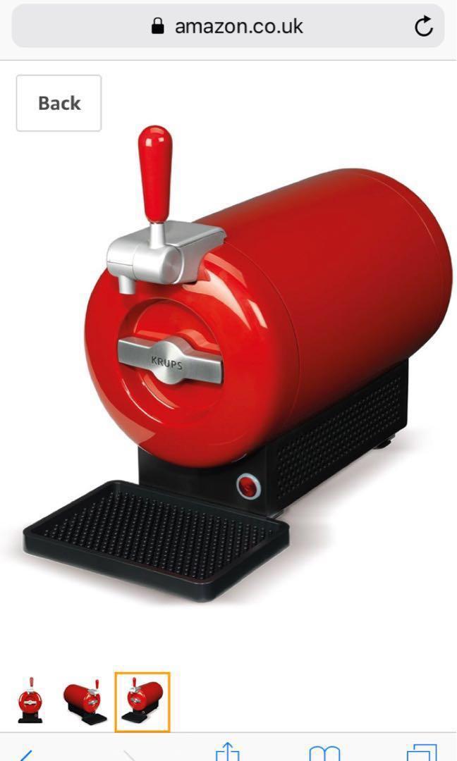 THE SUB Draught Beer Tap for Home by Krups, Rouge Edition, TV & Home ...