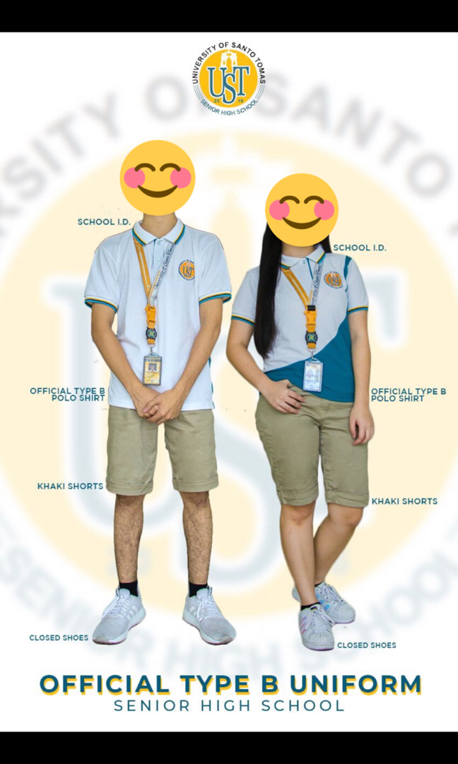 UST SHS Type B Uniform Khaki Shorts (Female), Women's Fashion, Bottoms ...