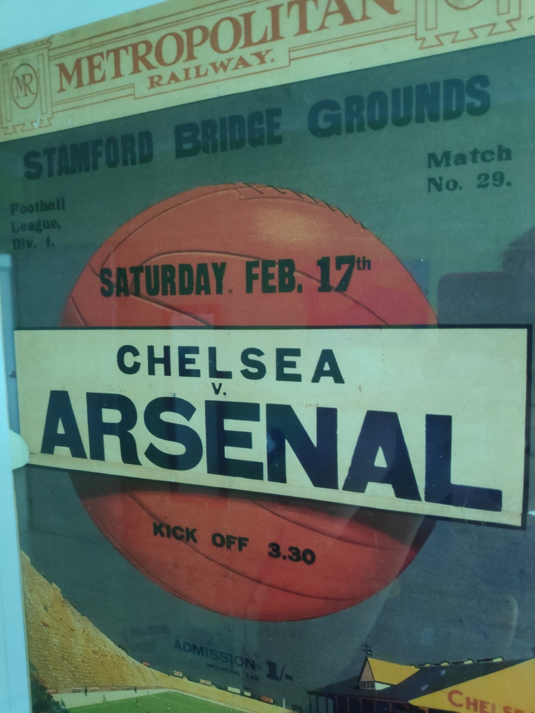 Vintage football poster Chelsea arsenal, Hobbies & Toys, Stationery ...