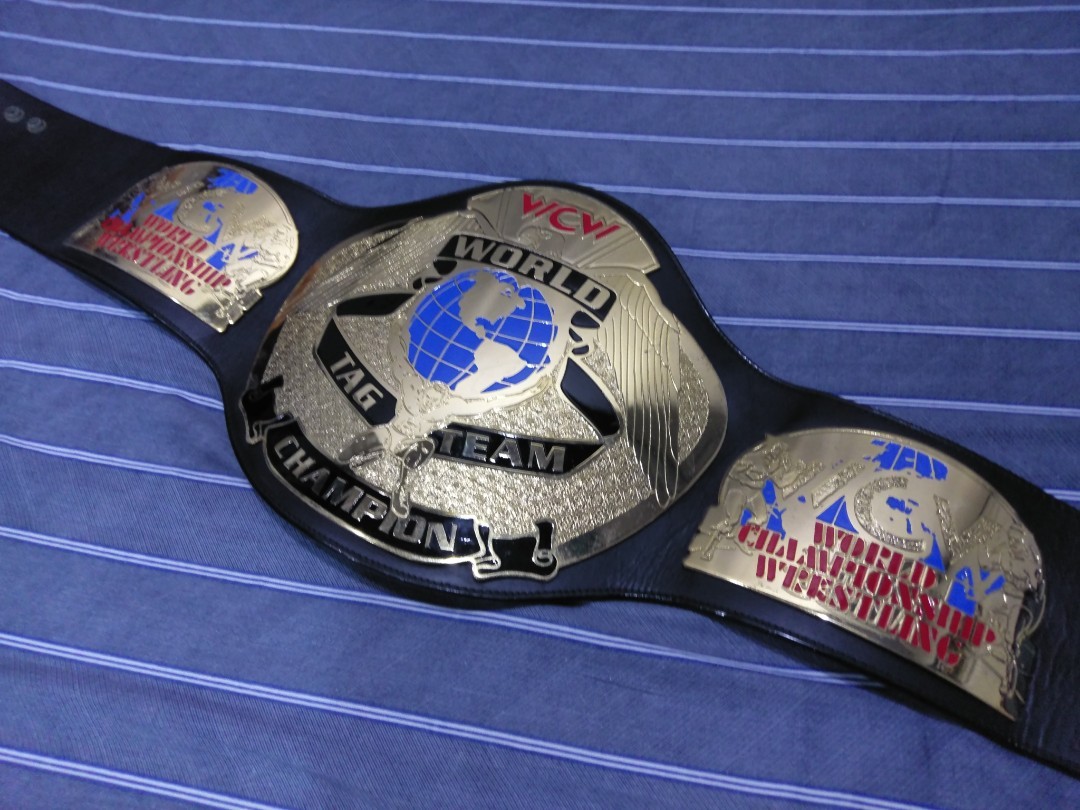 WCW Tag Team Championship Replica Title Belt WWF WWE AEW, Hobbies ...