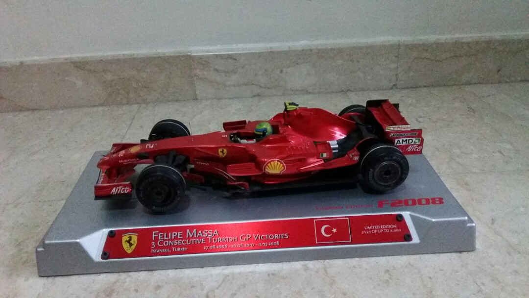 1/18 Limited Edition Felipe Massa F2008 3 Consecutive Turkish GP ...