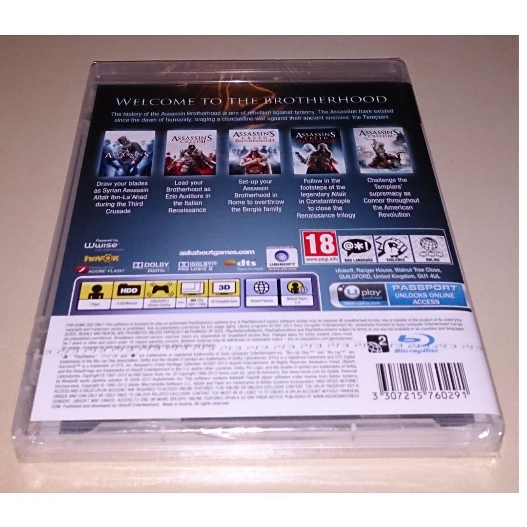 PS3 Assassin's Creed Heritage Collection 刺客教條 合輯(5 IN 1) UBISOFT, 電子遊戲 ...