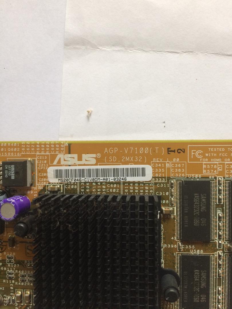 Asus GPU Graphics Card AGP-VT100, Electronics, Computer Parts ...