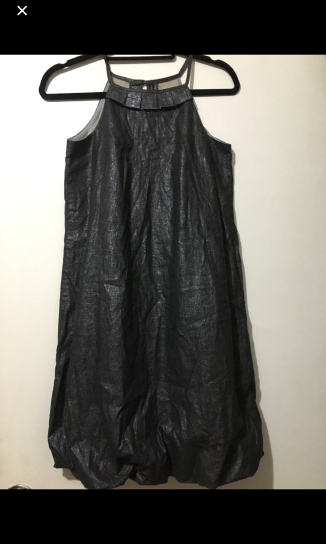 Designed by Celine Lopez Shiny Silver Dress, Women's Fashion, Dresses ...